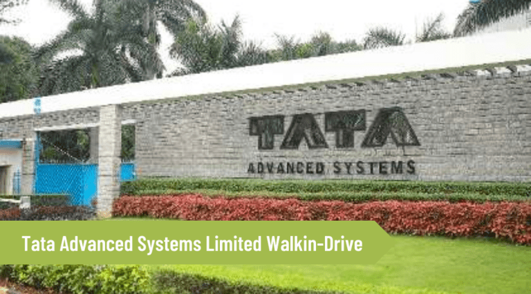 Tata Advanced Systems Limited (TASL) Walk-in Drive 2023 for Tooling ...