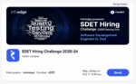 Naukri Campus SDET Challenge 2025-26: Info Edge Offering ₹10 LPA + ₹30K Internship